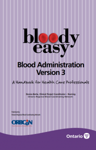 Bloody Easy Blood Administration Version 3 Handbook – ORBCoN