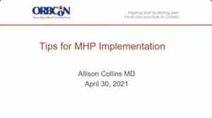 Massive Hemorrhage Protocol: Tips for MHP Implementation – ORBCoN